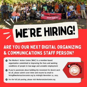 Workers Action Centre | Organizing for Fair Employment — Organizing for ...